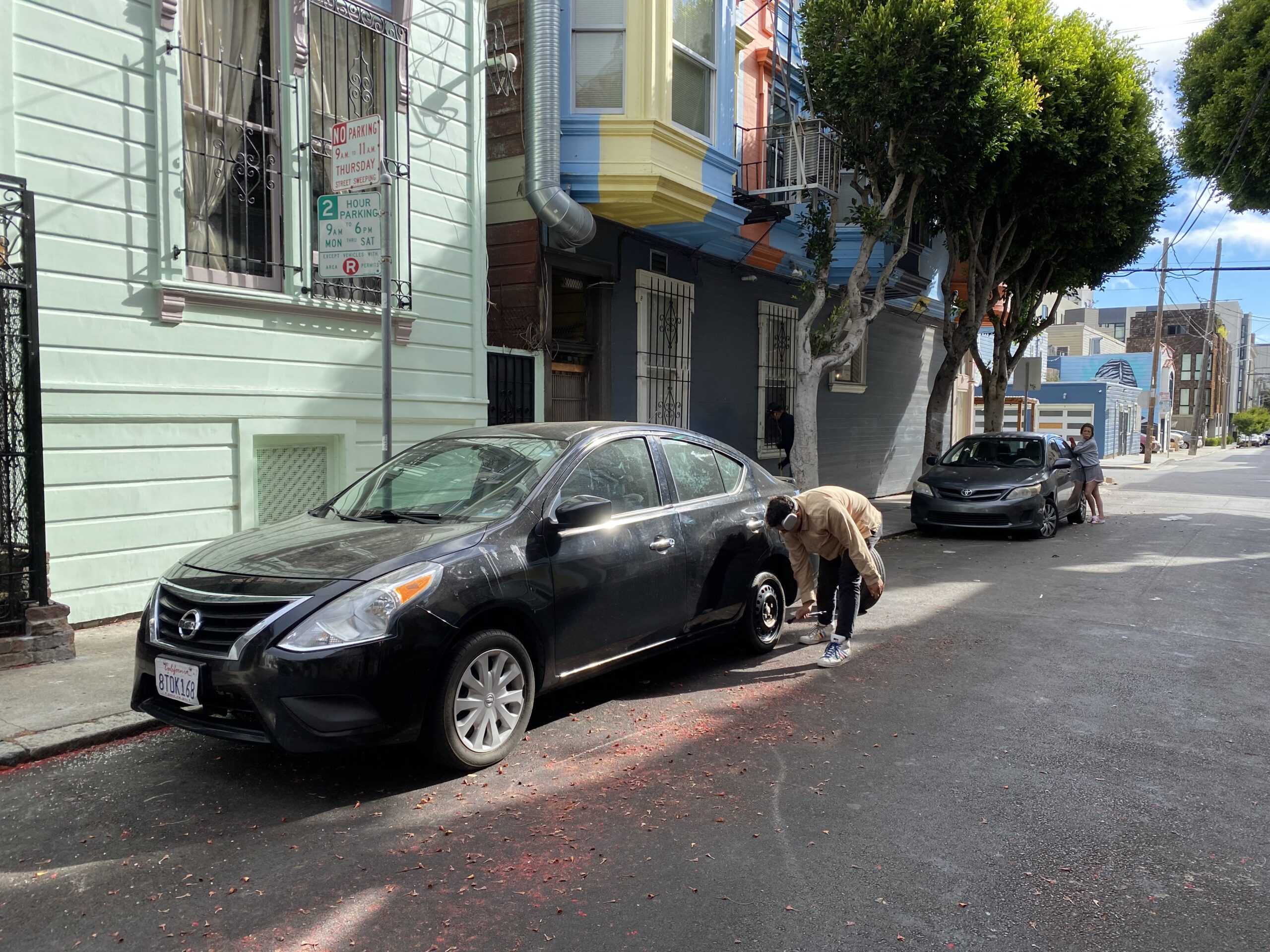 Slashed Tires on Ivy Street - Hayes Valley San Francisco
